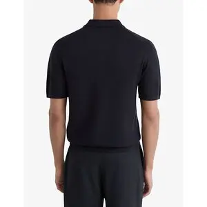 REISS Drayton Button-down Merino-wool Shirt - Navy
