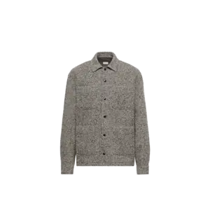 Moncler Melange Wool Blend Shirt - Gray