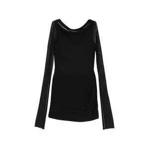 Cult Gaia Semi-sheer Cowl Neck Dress - Black