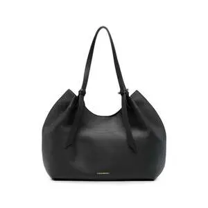 Strathberry Textured Leather Tote Bag With Gold-tone Hardware - Black