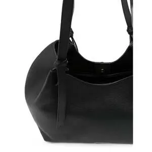 Strathberry Textured Leather Tote Bag With Gold-tone Hardware - Black