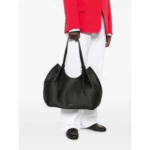 Strathberry Textured Leather Tote Bag With Gold-tone Hardware - Black