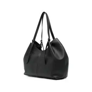 Strathberry Textured Leather Tote Bag With Gold-tone Hardware - Black