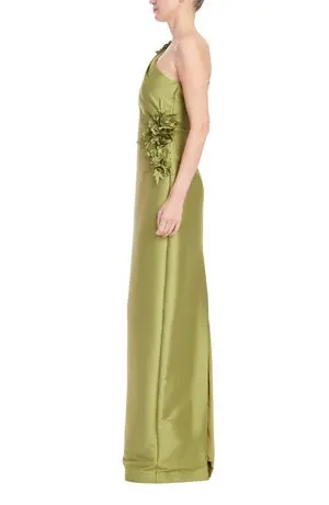 Badgley Mischka Floral Embellished Column Gown