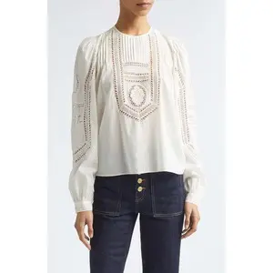 Ulla Johnson Marlowe Long Sleeve Cotton Top