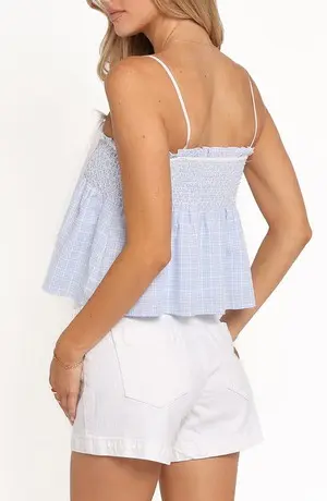 PETAL & PUP Mireille Gingham Babydoll Top