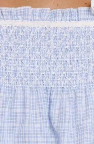 PETAL & PUP Mireille Gingham Babydoll Top