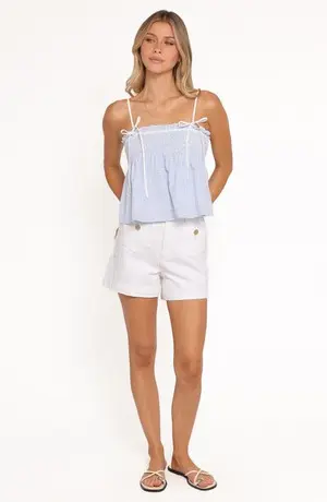 PETAL & PUP Mireille Gingham Babydoll Top