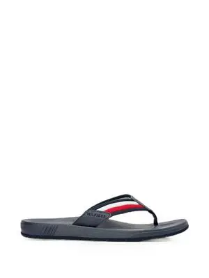 Tommy Hilfiger Stripe-detail Thong-strap Flip-flops - Blue