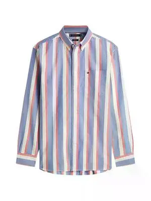 Tommy Hilfiger Heritage Oxford Stripe-print Shirt - Blue
