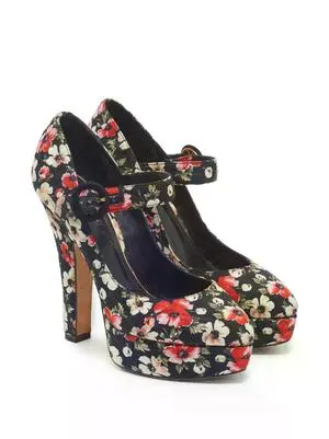 Dolce & Gabbana Floral Print Platform Pumps