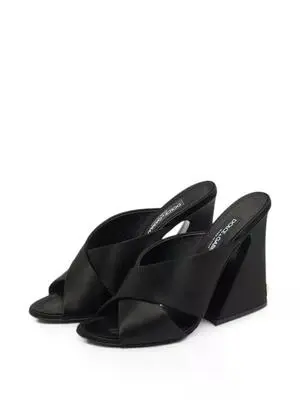 Dolce & Gabbana Criss-cross Satin Sandals - Black