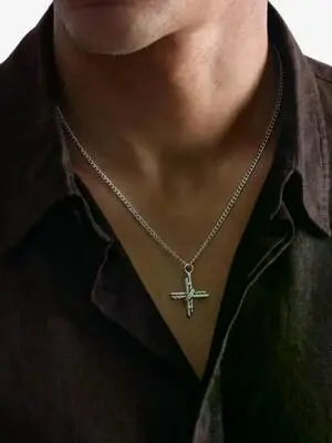 YOJ Tone Cross Pendant Necklace