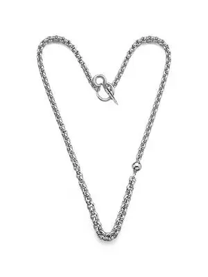 YOJ Screw Low Curb Necklace - Silver