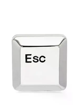 YOJ X Cutout Esc Stud Earrings - Silver