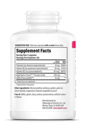 KYOLIC Aged Garlic Extract Formula 101, Stress And Fatigue Relief
