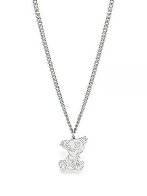 YOJ Curb-link Chain Necklace With Teddy Pendant - Silver