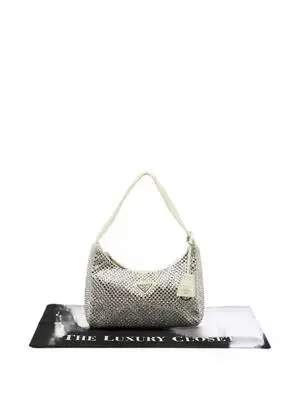 Prada Re-edition 2000 Crystal-studded Shoulder Bag