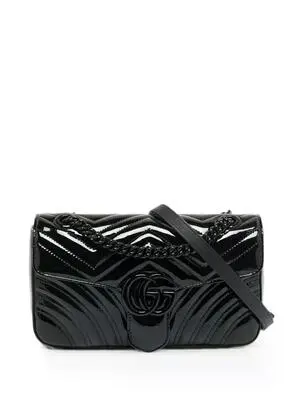 Gucci Medium Gg Marmont Matelassé Shoulder Bag - Black