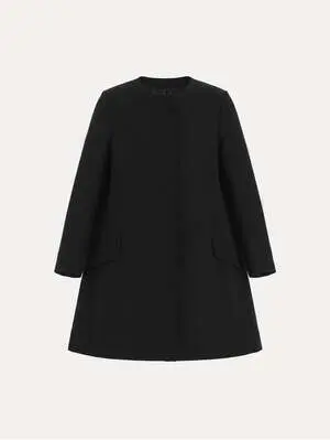 Oscar De La Renta Silk Faille Short Coat - Black