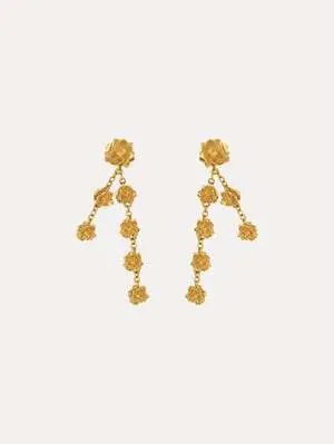 Oscar De La Renta Gardenia Cascade Earrings - One-color