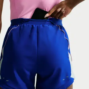 Nike Swoosh Dri-fit Mid-rise Running Shorts - Blue