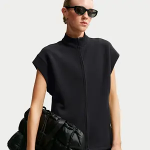 Nike 24.7 Impossiblysoft Dri-fit Full-zip Tunic - Black