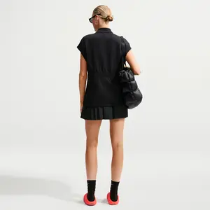 Nike 24.7 Impossiblysoft Dri-fit Full-zip Tunic - Black