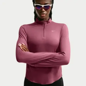 Nike Swift Dri-fit Uv 1/4-zip Running Top - Red