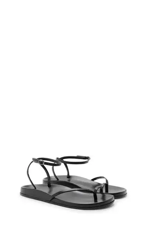 Mango Ankle Strap Slide Sandal - Black