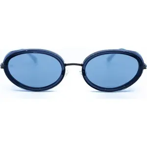 TAXXON EYEWEAR Taxxon Eyewear Gala Ash Oval Sunglasses Silver