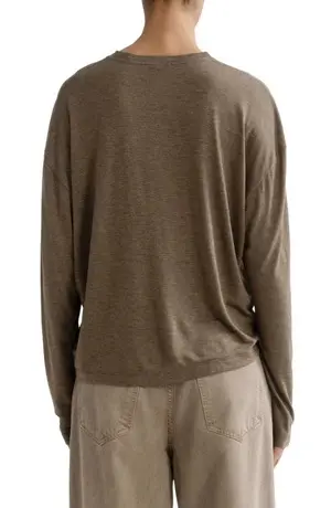 AGOLDE Sasha Long Sleeve T-shirt - Loam