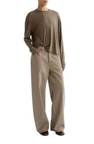 AGOLDE Sasha Long Sleeve T-shirt - Loam