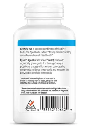KYOLIC Aged Garlic Extract Formula 106, Circulation Health