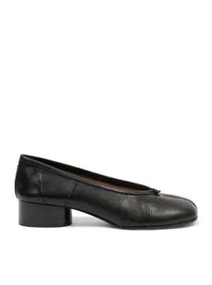 MAISON MARGIELA Tabi Ballerina Flats In Nappa Leather - Black