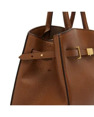 DEMELLIER The Midi Hudson Leather Top Handle Bag