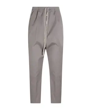 Rick Owens Elastic-waist Zip Detail Pants - Gray