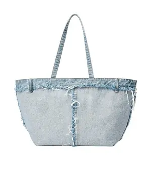 Alexander Wang Punch Denim Fray Tote