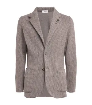 LARDINI Virgin Wool Knitted Blazer