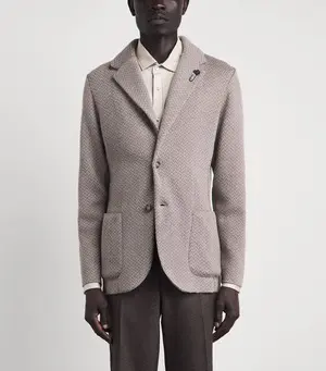 LARDINI Virgin Wool Knitted Blazer