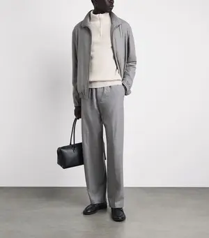 LARDINI Stretch Virgin Wool Trousers