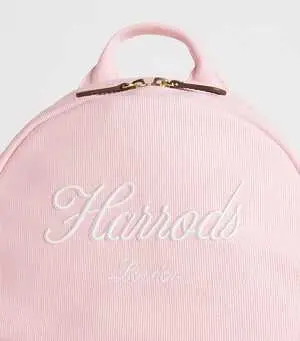 Harrods Cotton Embroidered Emblem Backpack - Pink