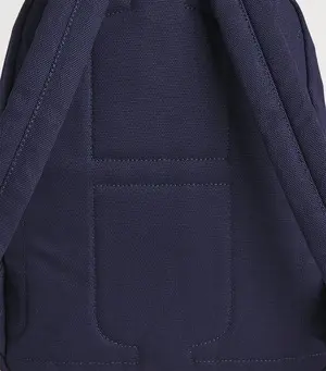 Harrods Cotton Embroidered Emblem Backpack - Navy