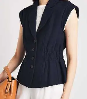 ME+EM Bouclé Soft Sculpt Waistcoat