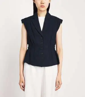 ME+EM Bouclé Soft Sculpt Waistcoat