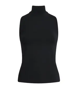 ME+EM Jersey High-neck Sleeveless Top