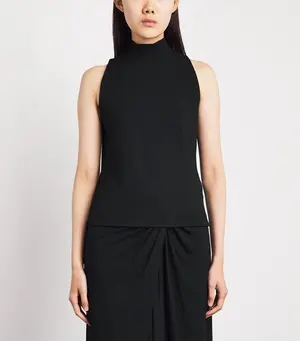 ME+EM Jersey High-neck Sleeveless Top