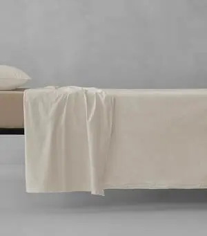 SOCIETY LIMONTA Cotton Nite Super King Flat Sheet - Ivory