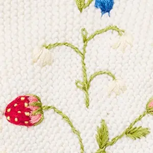 SHIRLEY BREDAL Cotton Embroidered Strawberry Bonnet