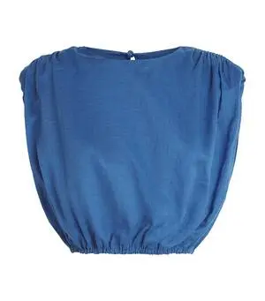 TOCCIN Sirelle Linen-cotton Crop Top